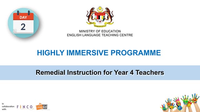 Development of Intervention Materials and Remedial Lessons for Learners ...