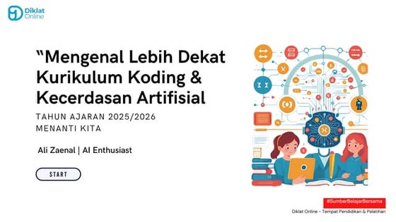 PPT MATERI KODING DAN KECERDASAN ARTIFISIAL UNTUK PEMBELAJARAN | PPTX