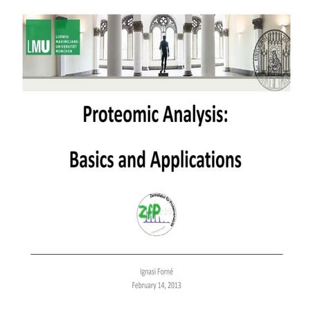 Proteomics analysis: Basics and Applications | PDF