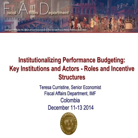 Institutionalizing Performance Budgeting: Key Institutions and Actors ...