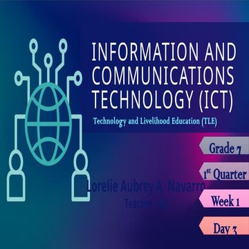 Day 4.pptx INFORMATION AND COMMUNICATION AND TECHNOLOGY | PPTX