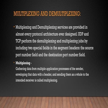 Multiplexing and demultiplexing, ipv4 types | PPTX