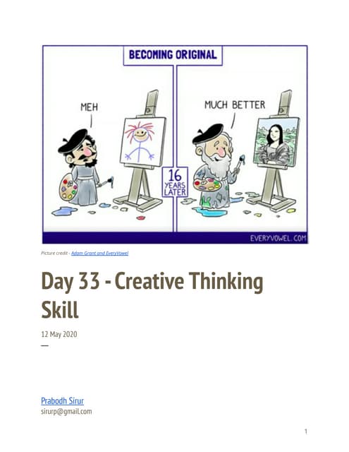 Day 23 creative thinking skill | PDF