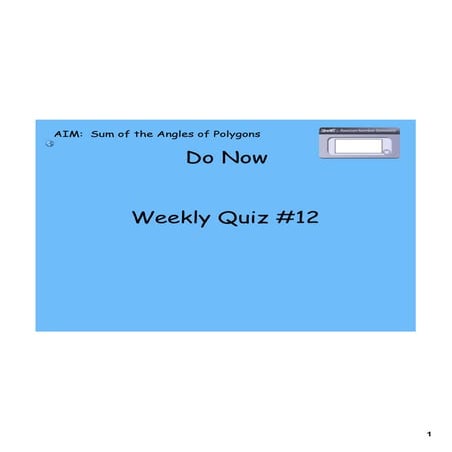 Day 3 Angles In Polygons | PDF