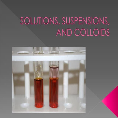 CLASS IX CH2 solutions suspensions and colloids | PDF