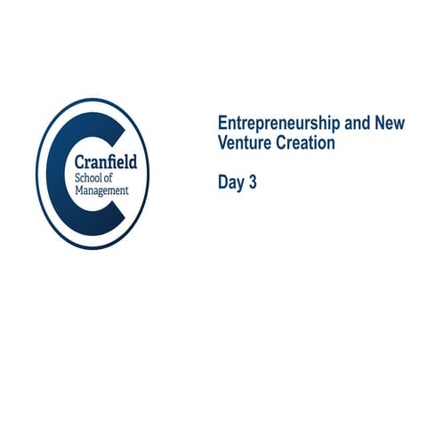 Introduction to the Challenge and Entrepreneurship, Entrepreneurial ...