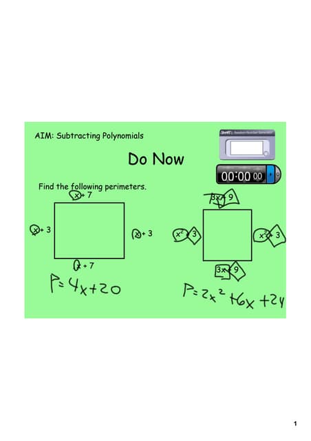 Adding Polynomials | PPT | Physics | Science