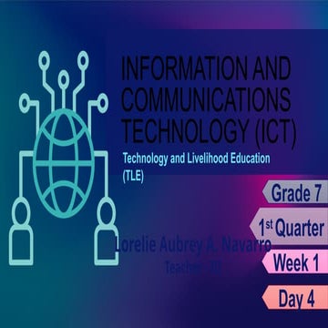 Day 4.pptx INFORMATION AND COMMUNICATION AND TECHNOLOGY | PPTX