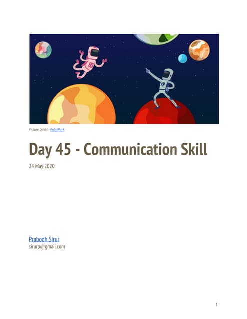 Day 25 communication skill | PDF | Screenwriting | Content Production