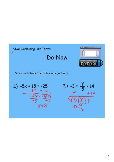 Algebraic expressions in_words | PDF