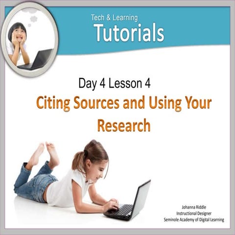Day 4 Lesson 4 Citing Sources | PPTX
