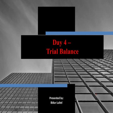Accounting Trail Balance What constitutes trial balance | PPT