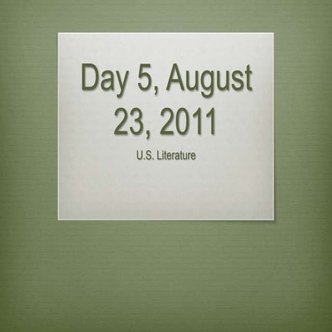 Day 5 act 1 crucible | PPTX