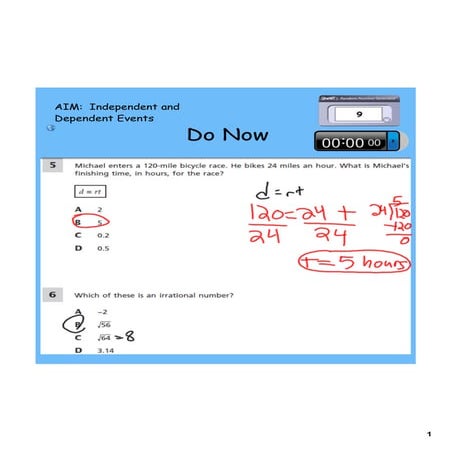Day 5 independent and dependent events | PDF