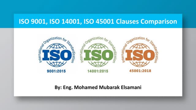 ISO 9001, 14001, 45001 (IMS) basics training material | PDF