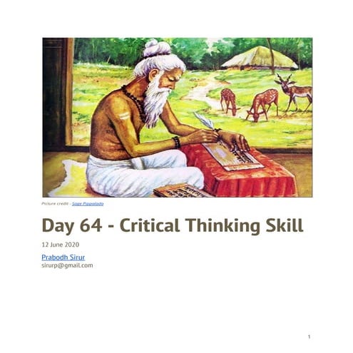 Day 64 critical thinking skill | PDF