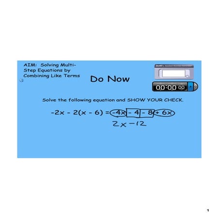 Solving two step equations | PPT