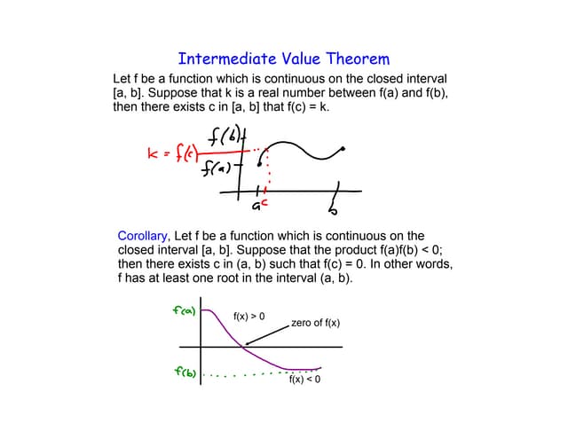Intermediate Value Theorem Examples