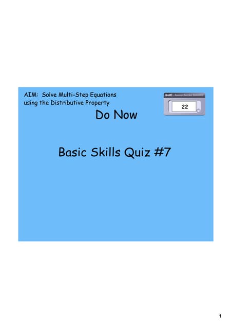 Solving Linear Equations | PPS