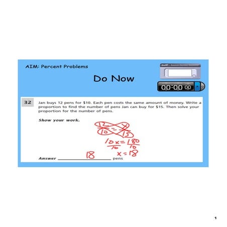 Lesson 8 9 percent problems | DOC