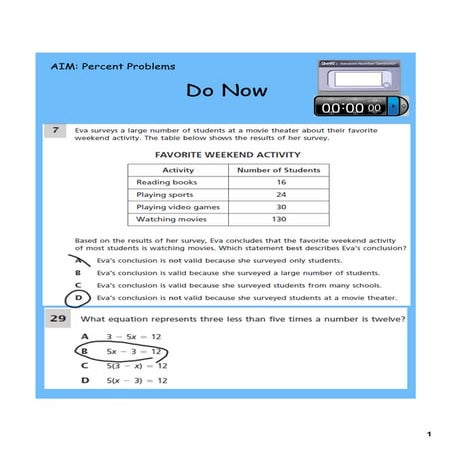 Proportions And Percents | PPT
