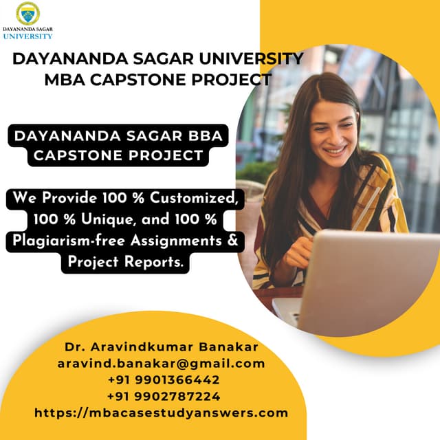 DSU - Dayananda Sagar M.Com Solved Assignments & Capstone project. | PDF