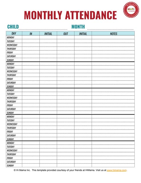 Daycare Menu Template | PDF