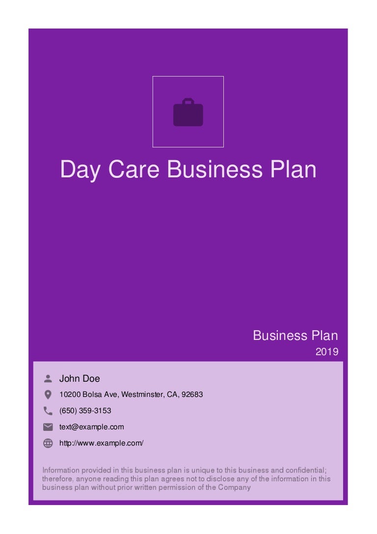 Day Care Business Plan Example day-care-business-plan-example