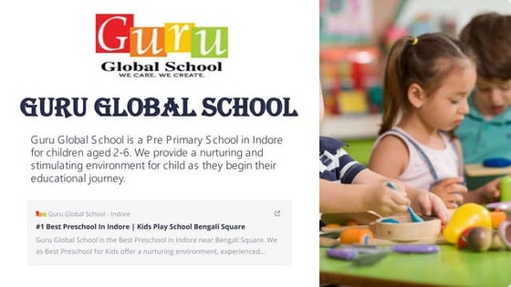 Top Kindergarten in Indore-Guru Global School.pptx