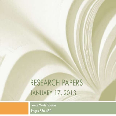 Research Papers - Gathering Grid & Note Cards | PPTX | Geography | Science