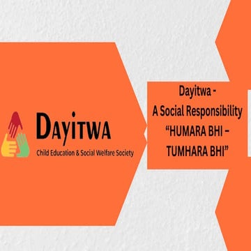 Dayitwa NGO Company Profile portfolio social welfare | PDF
