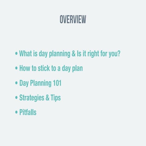 How to plan your day | PDF