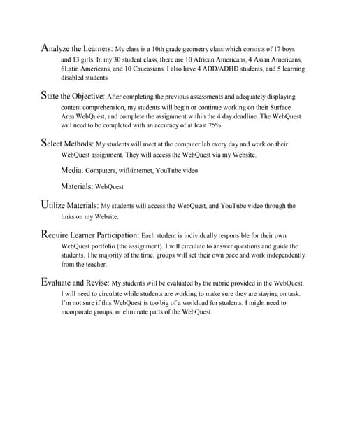 Ci 350 day 5 assure method | DOCX