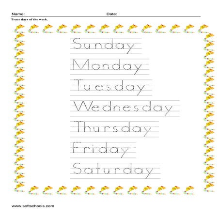 Days Of The Week | PDF