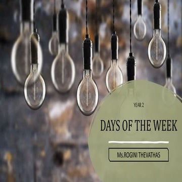 Days of the week | PPTX