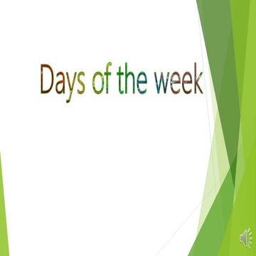 Days of the week | PPT