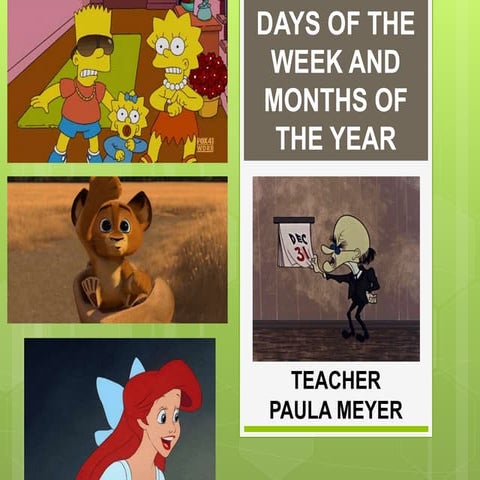 Seasons, days of the week, months of the year | PPT