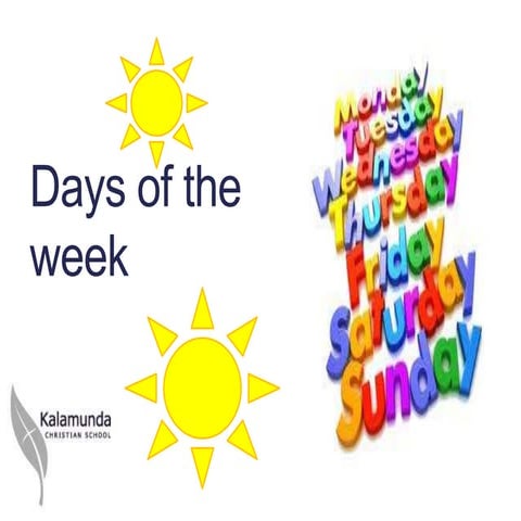 Y1 Days of the week spelling powerpoint tg 2012 | PPTX