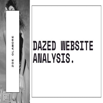 dazed magazine analysis | PDF