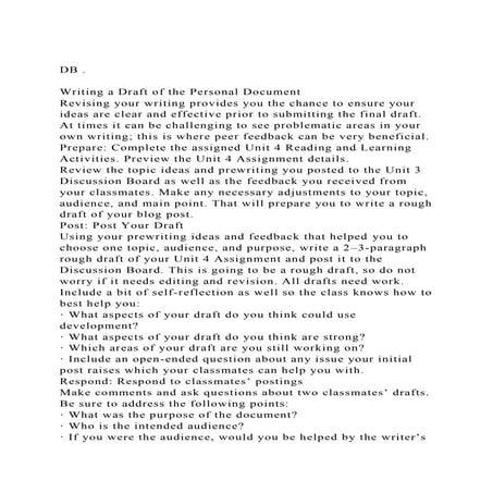 DB .Writing a Draft of the Personal DocumentRevising your wr.docx