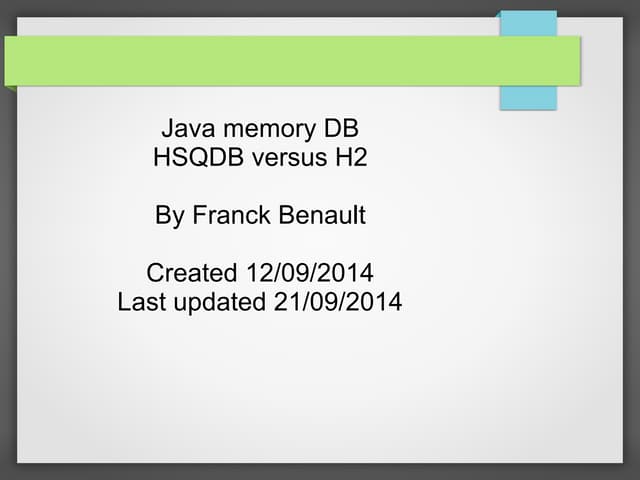Db in-memory | PPT Db in-memory | PPT