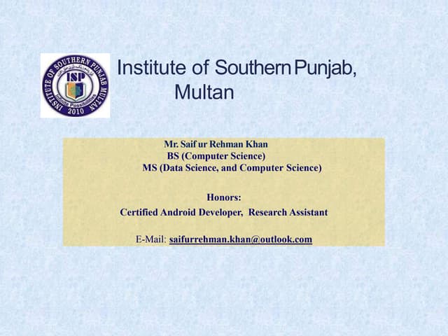 Db Lecture 1 Ppt