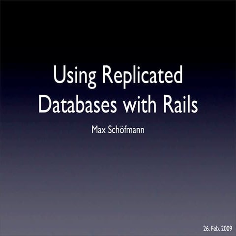 DB Replication With Rails | PDF