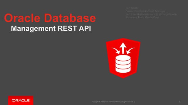 Oracle Database Management Rest Api Ppt