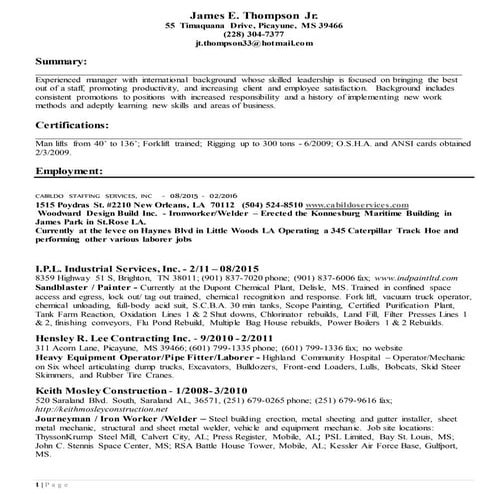 James Thompson Resume | DOCX
