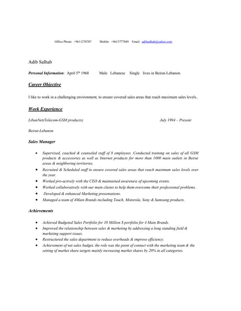 Michael Rosenthal Resume | DOC