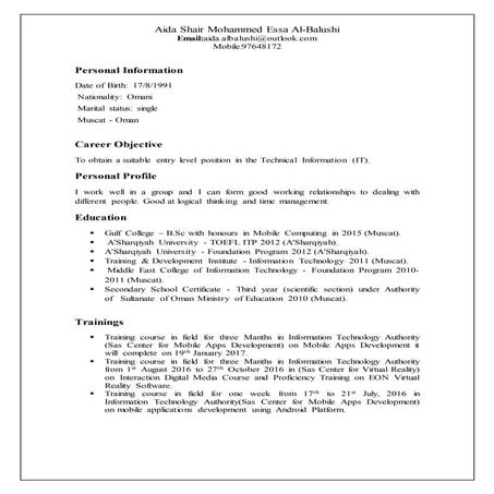 Aida Albalushi presentations