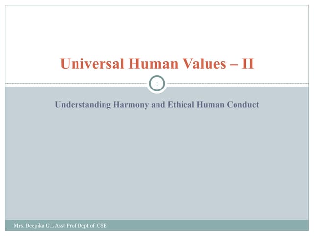 Unit 1 UHV Introduction to Value Education | PPTX