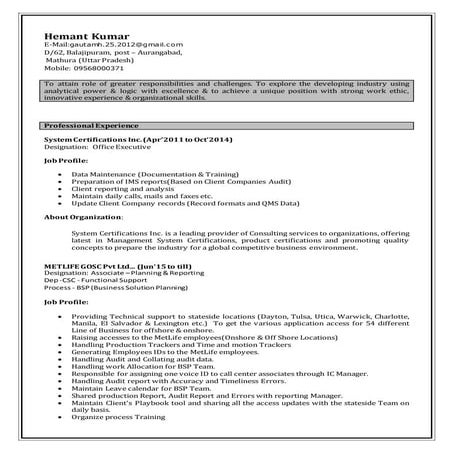 Hemant Resume | DOCX