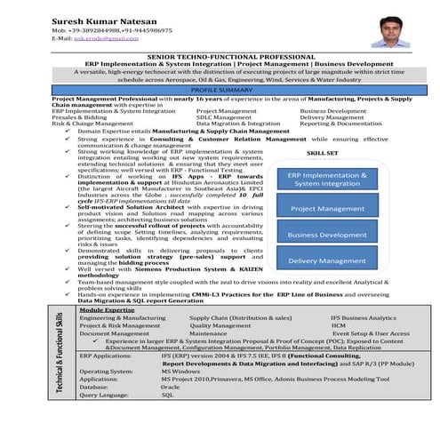 Resume-Suresh Kumar Natesan | PDF